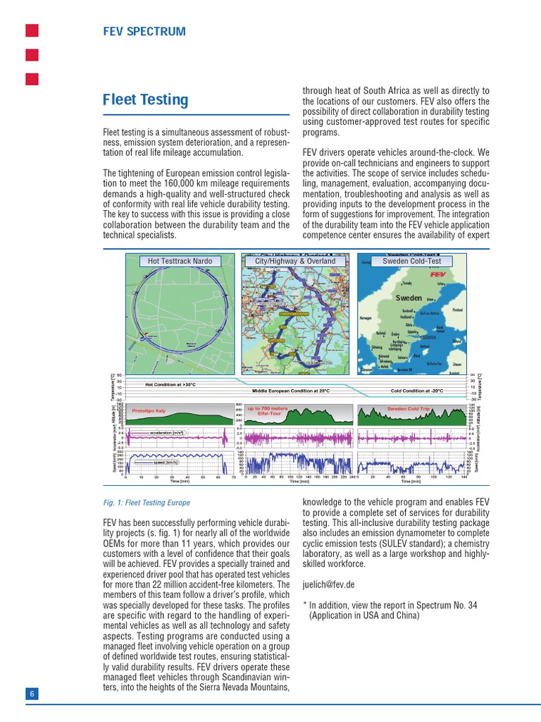 Fleet Testing: Fev Spectrum | PDF | Fuel Economy In Automobiles | Business