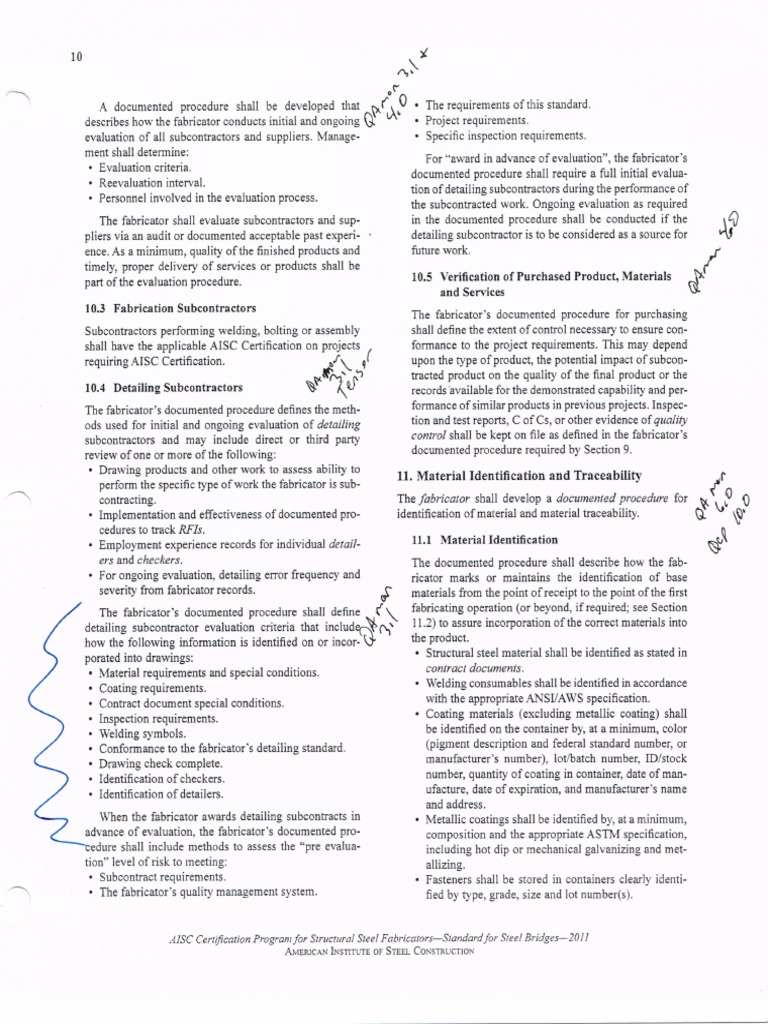 AISC Standard Detailing Procedure | PDF