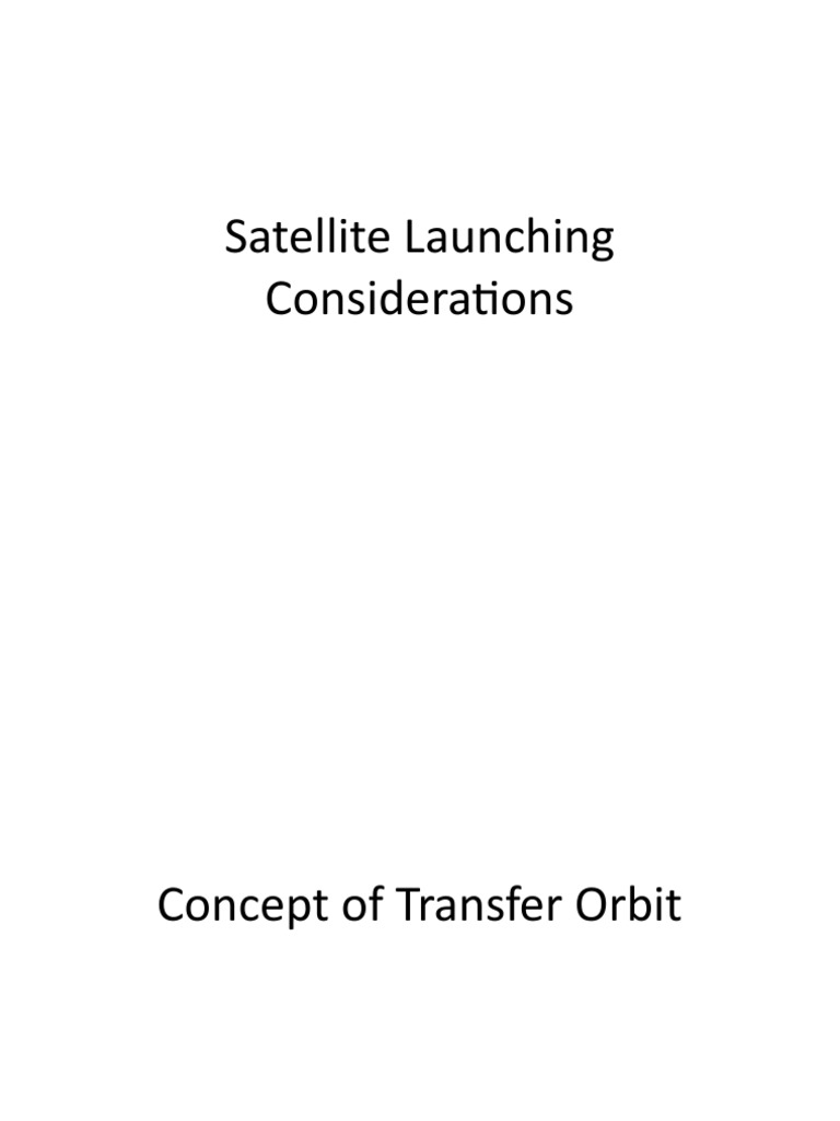 Satellite Launching Pdf Orbital Maneuver Space Technology
