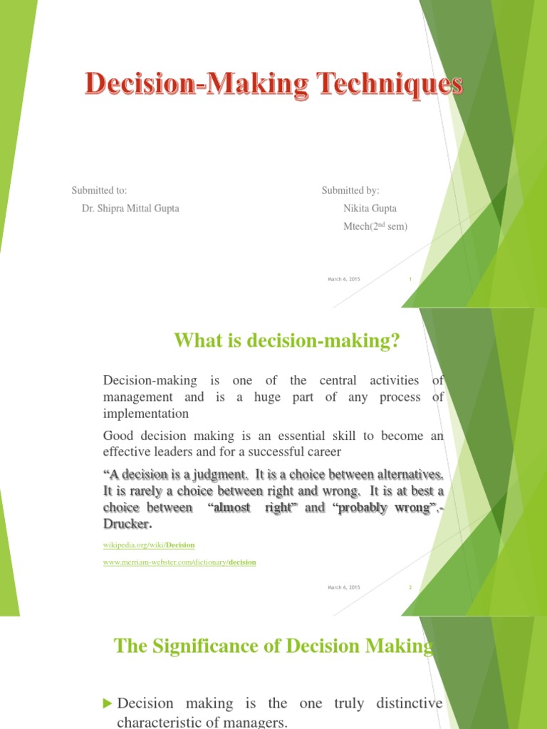 Decision Making Process: An Analysis of Programmed vs Non-Programmed ...