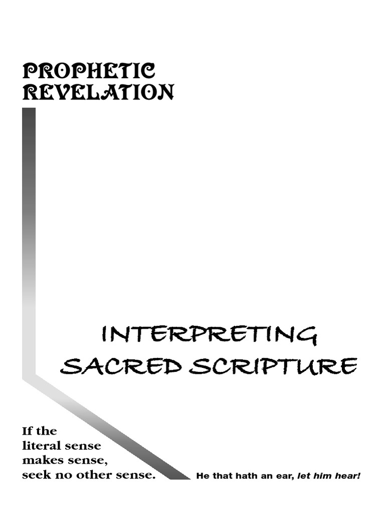 Interpreting Sacred Scripture | PDF | Prophet | Jesus