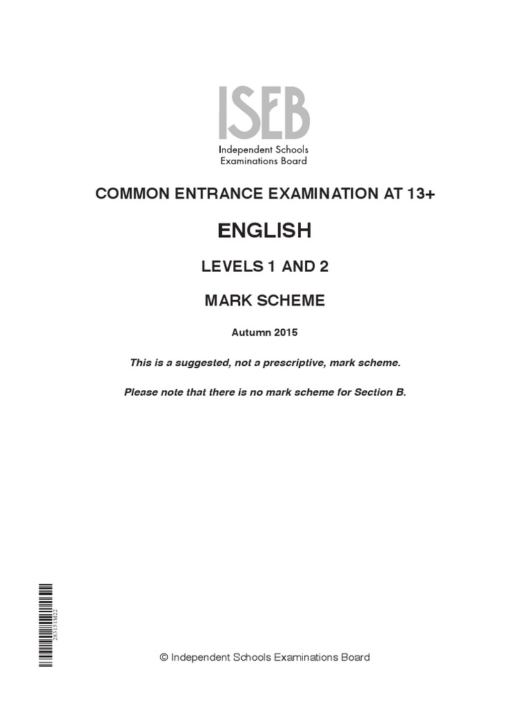 13 English Mark Scheme | PDF | Linguistics