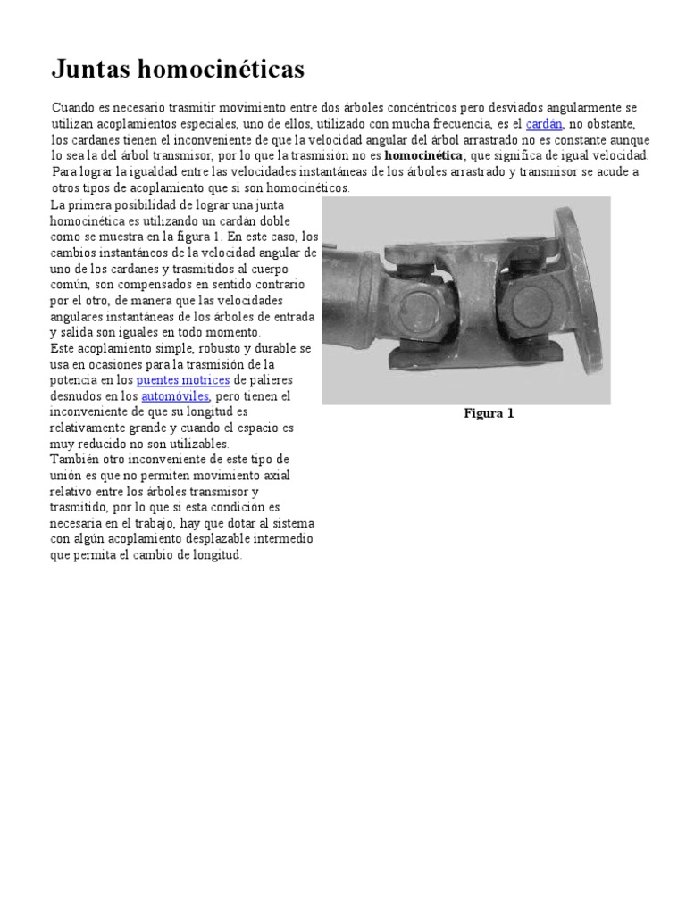 Partes y tipos de juntas homocinéticas | PDF | Ingeniería mecánica ...