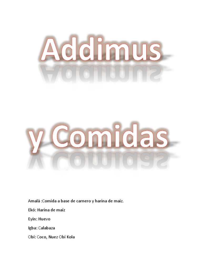 Adimu o Comida | PDF