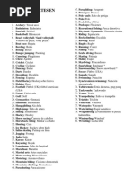 Lista de 100 deportes diferentes | PDF | Ocio | Juegos olímpicos