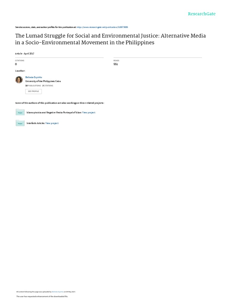 Lumad Environmental Justice Media Analysis | PDF | Social Movements ...