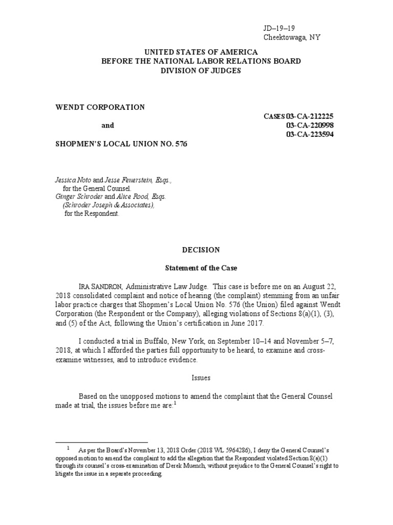 Administrative Law Judges Decision | PDF