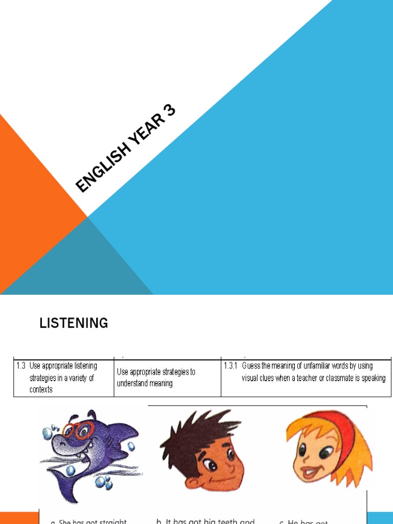 English Year 3 PBD | PDF