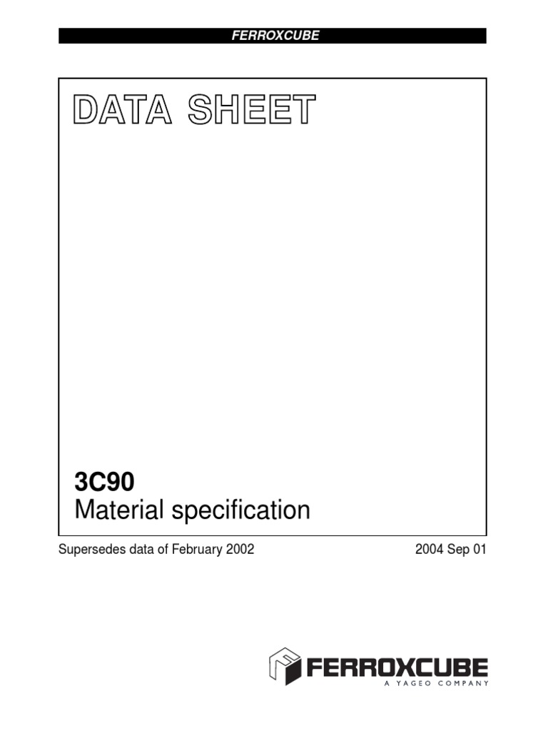 3C90 Material Specification | PDF | Physical Quantities | Physics
