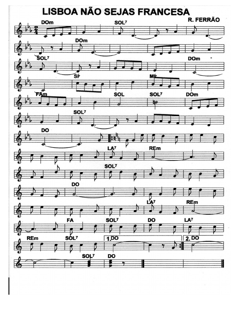 Lisboa Não Sejas Francesa-Marcha Popular de Lisboa PDF | PDF