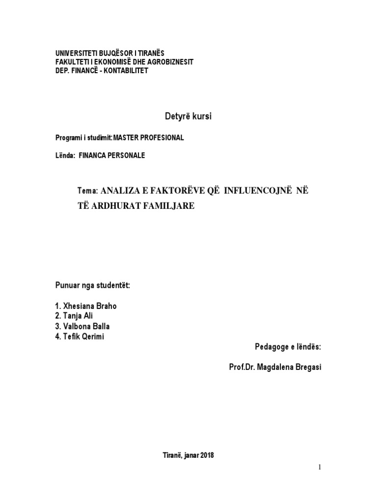 Detyra Kursit Financa Personale Xhesiana Braho Tanja Ali Valbona Balla ... Detyra Kursit Financa Personale Xhesiana Braho Tanja Ali Valbona Balla ...