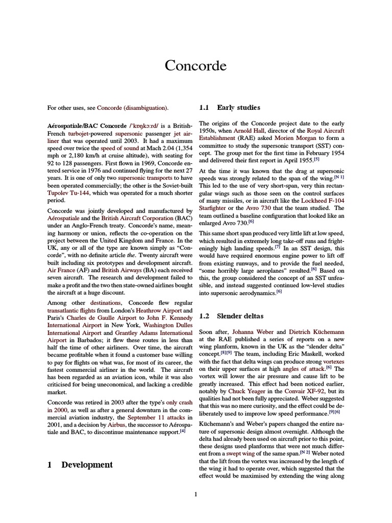 Concorde PDF | Download Free PDF | Jet Engine | Supersonic Speed