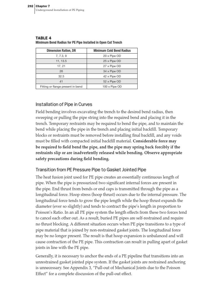HDPE Cold Bend Radius | PDF | Pipe (Fluid Conveyance) | Force