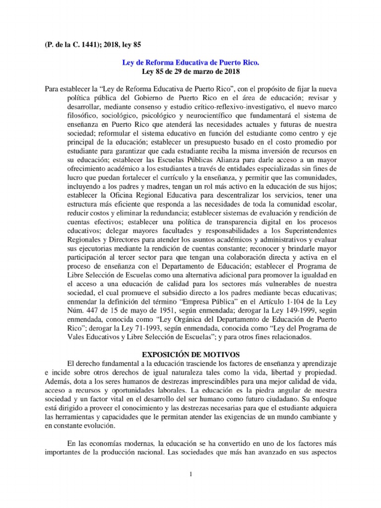 Ley 85 PDF | PDF
