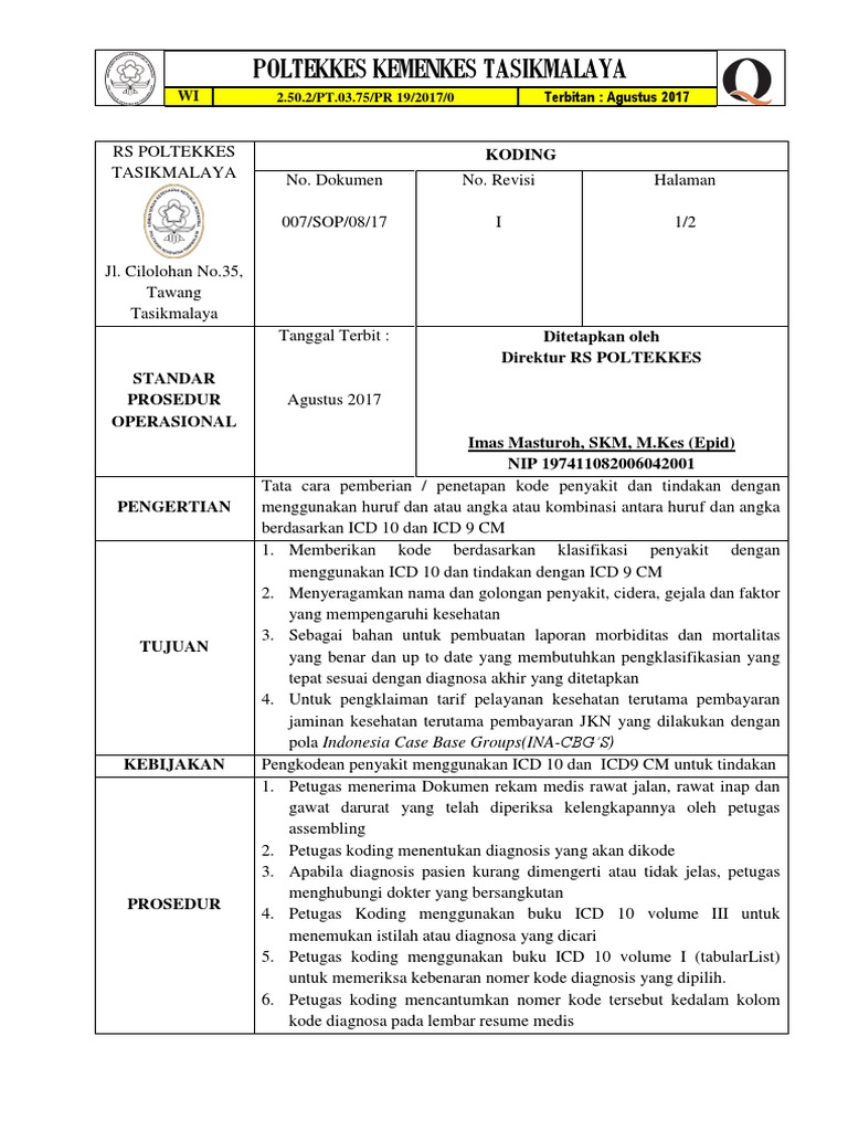 2018-007 Sop Koding | PDF