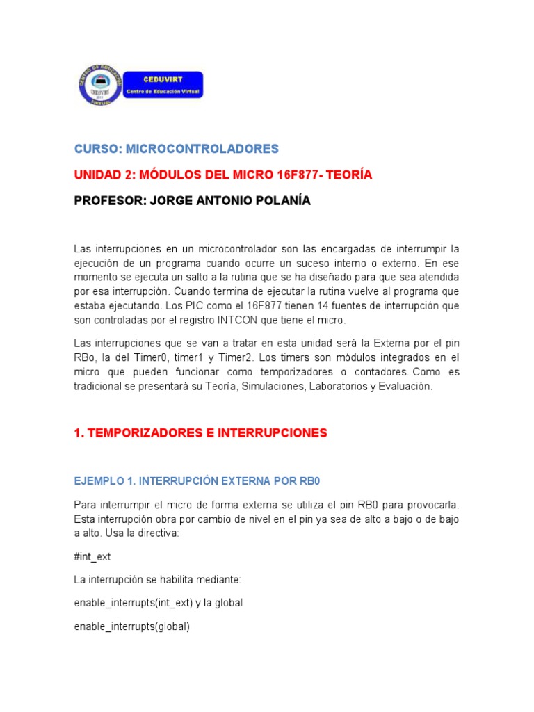 Módulos de Microcontroladores | PDF | Microcontrolador | Arduino