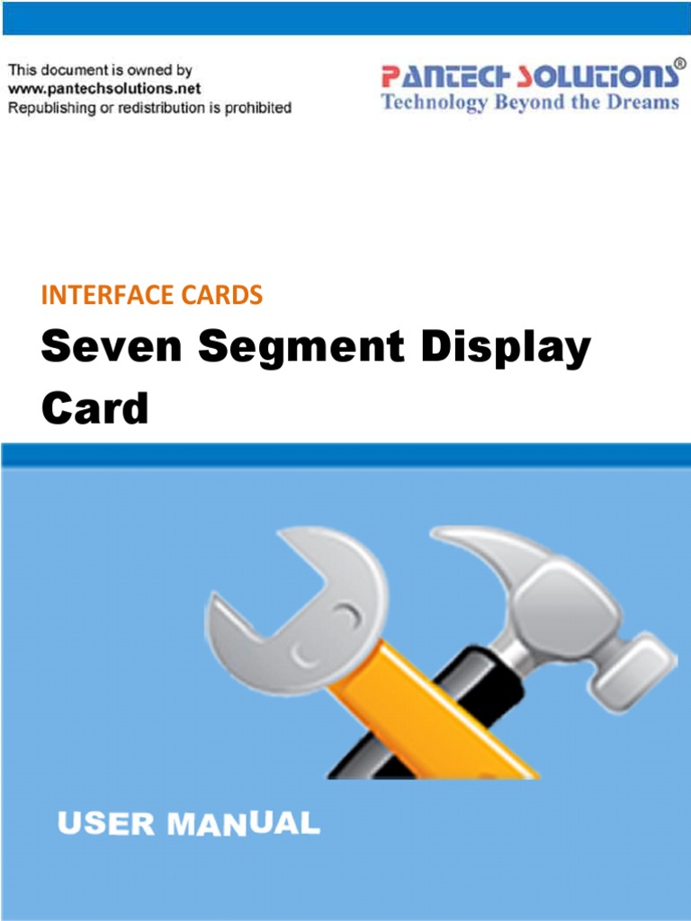 User Manual For Seven Segment Display Card | PDF | Computer Engineering ...