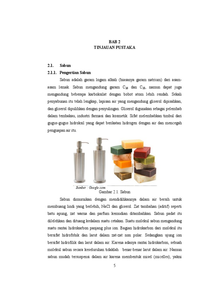 Mekanisme Kerja Sabun Sebagai Pembersih | PDF | Memasak, Makanan, & Anggur