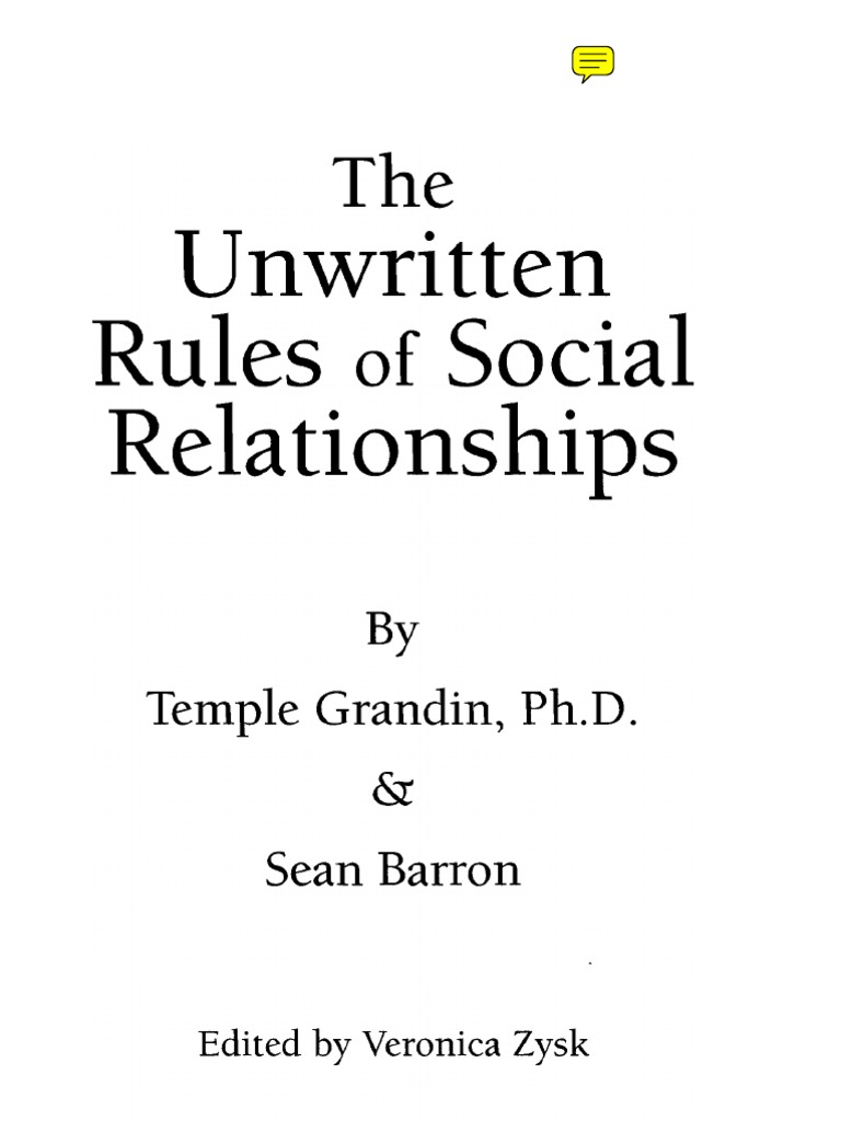 Unwritten Rules of Social Relationships (Temple Grandin - Sean Barron ...