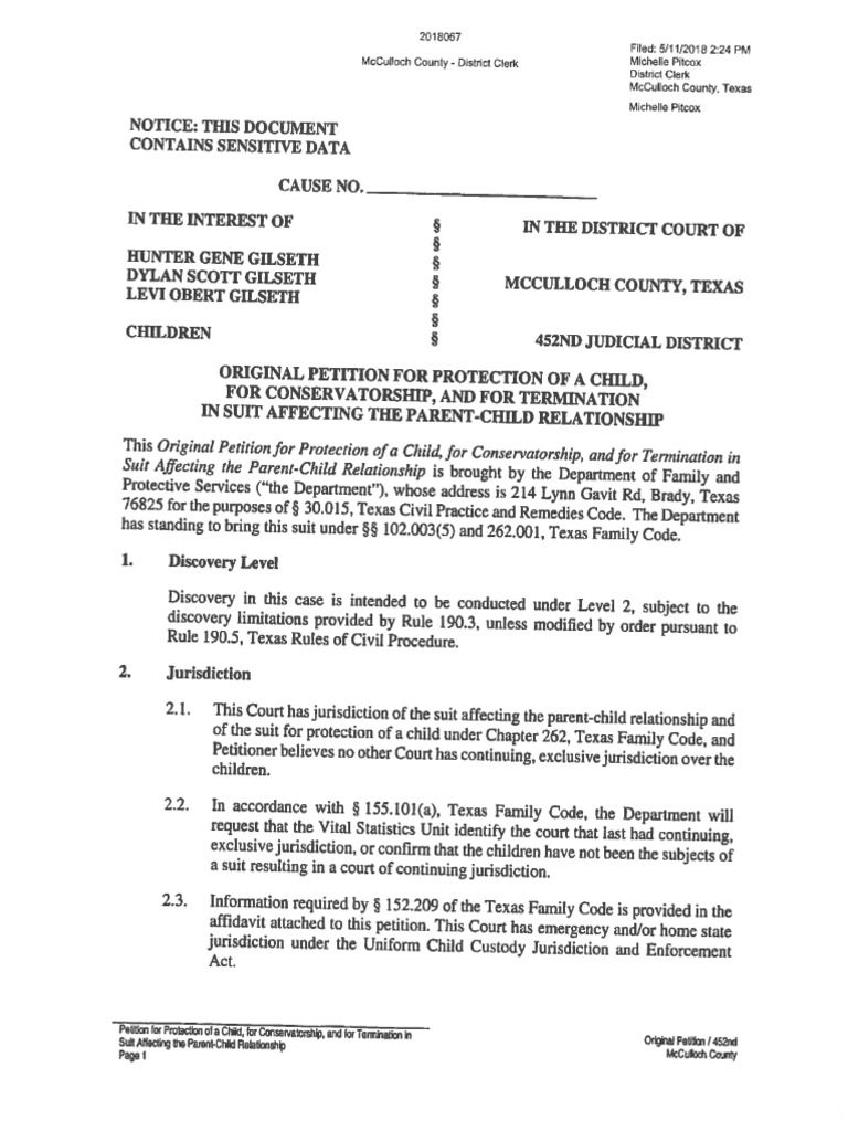 Court Documents For Gilseths | PDF