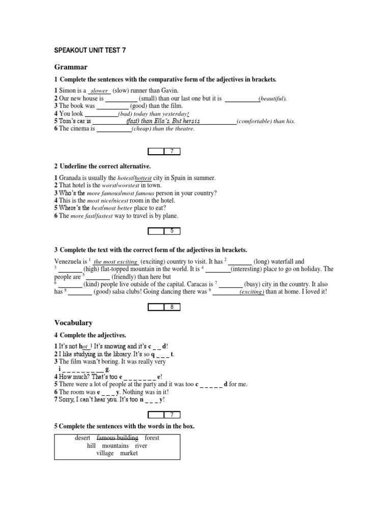 SPEAKOUT UNIT TEST 7-8.docx