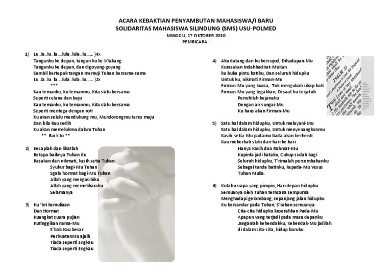 Teks Lagu PMB | PDF | Agama & Spiritualitas