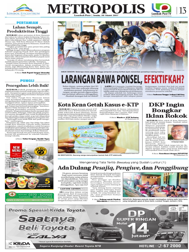 Layout Koran Lombok Post | PDF