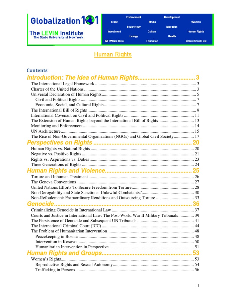 Globalization | PDF | Human Rights | Treaty