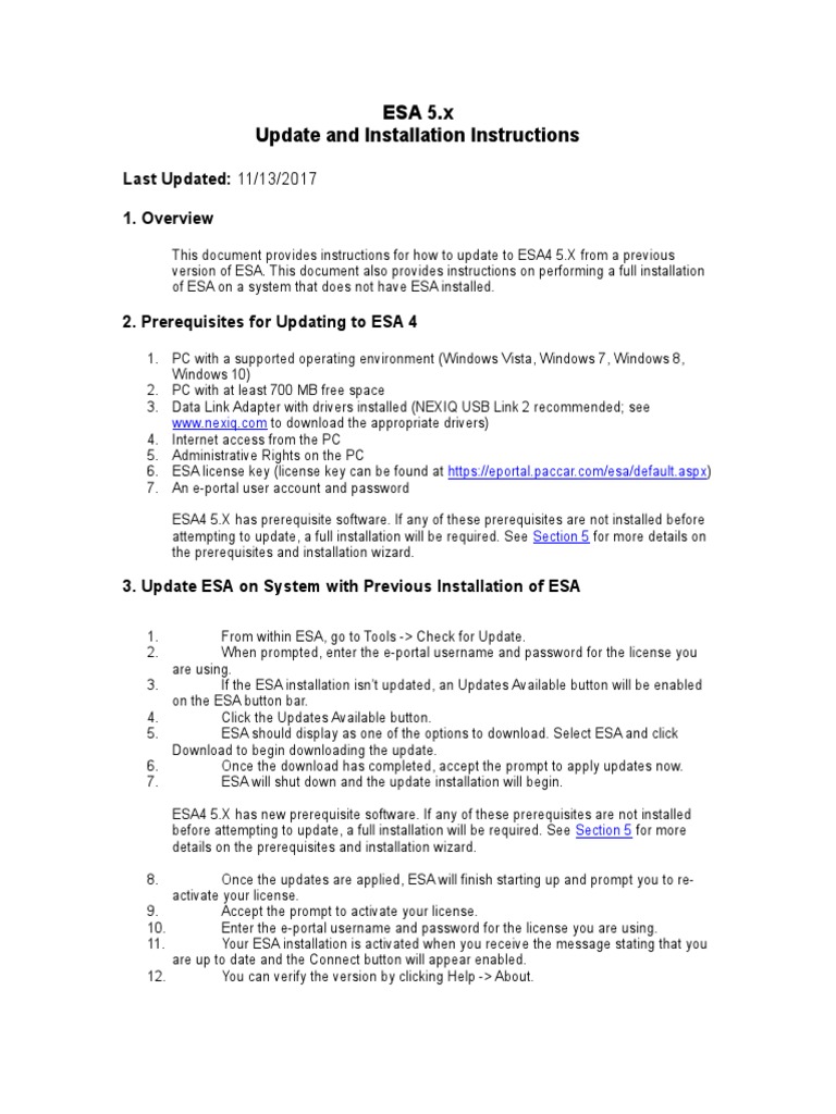 ESA Installation Instructions | PDF | Microsoft Windows | Areas Of ...