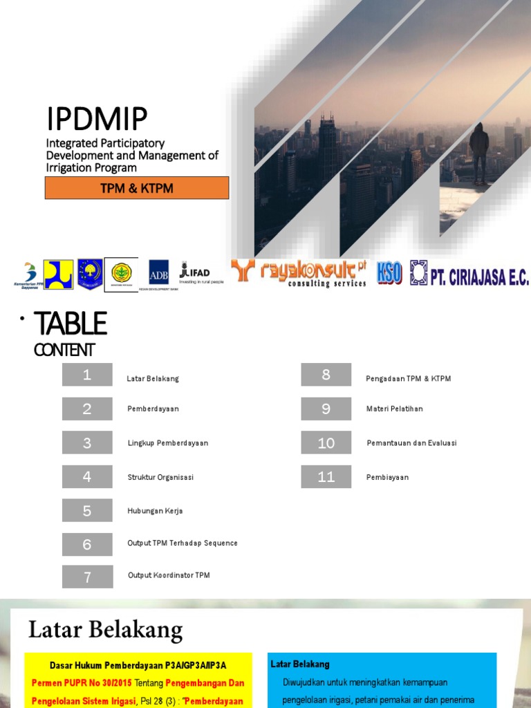 Pemberdayaan Irigasi Partisipatif di IPDMIP | PDF