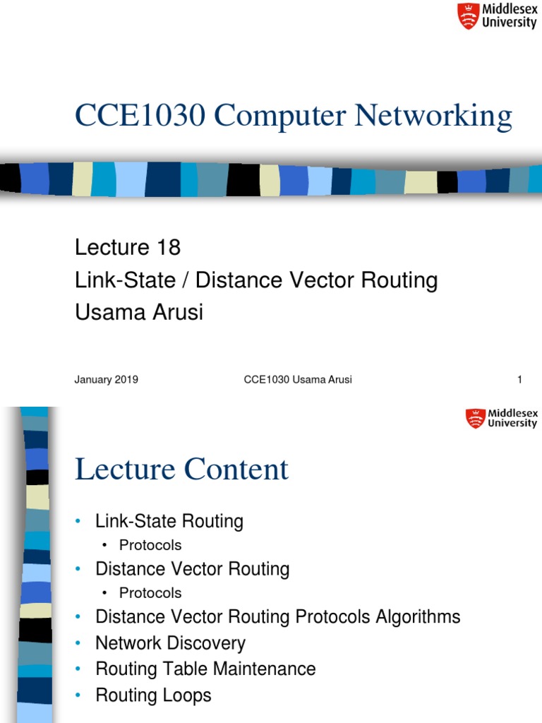 Networking Lec 18 Link-Distance Vector Routing | PDF | Routing | Router ...