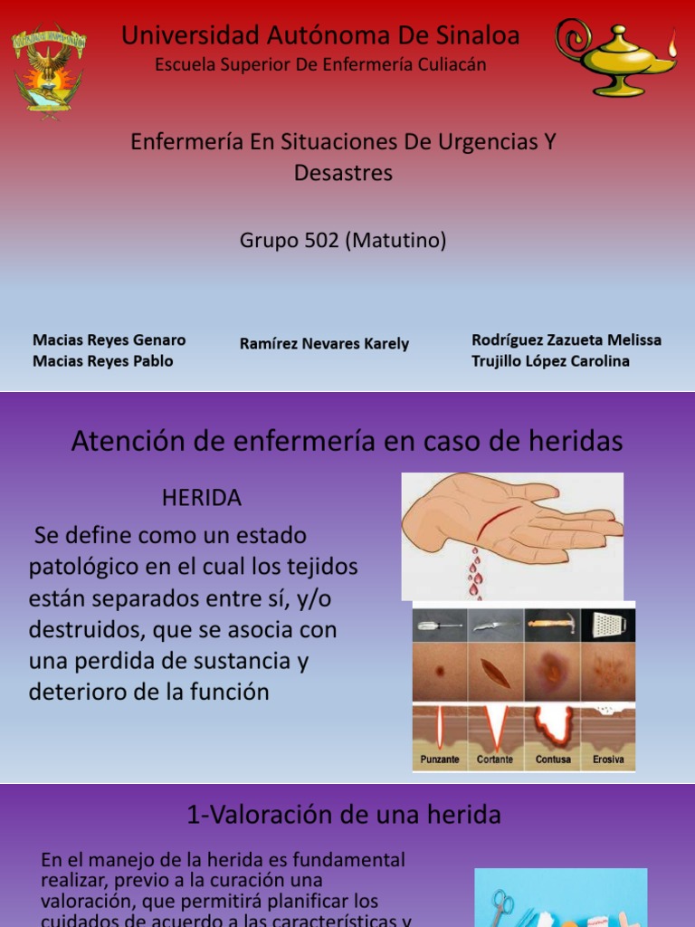 Heridas en Urgencias | PDF | Herida | Especialidades Medicas