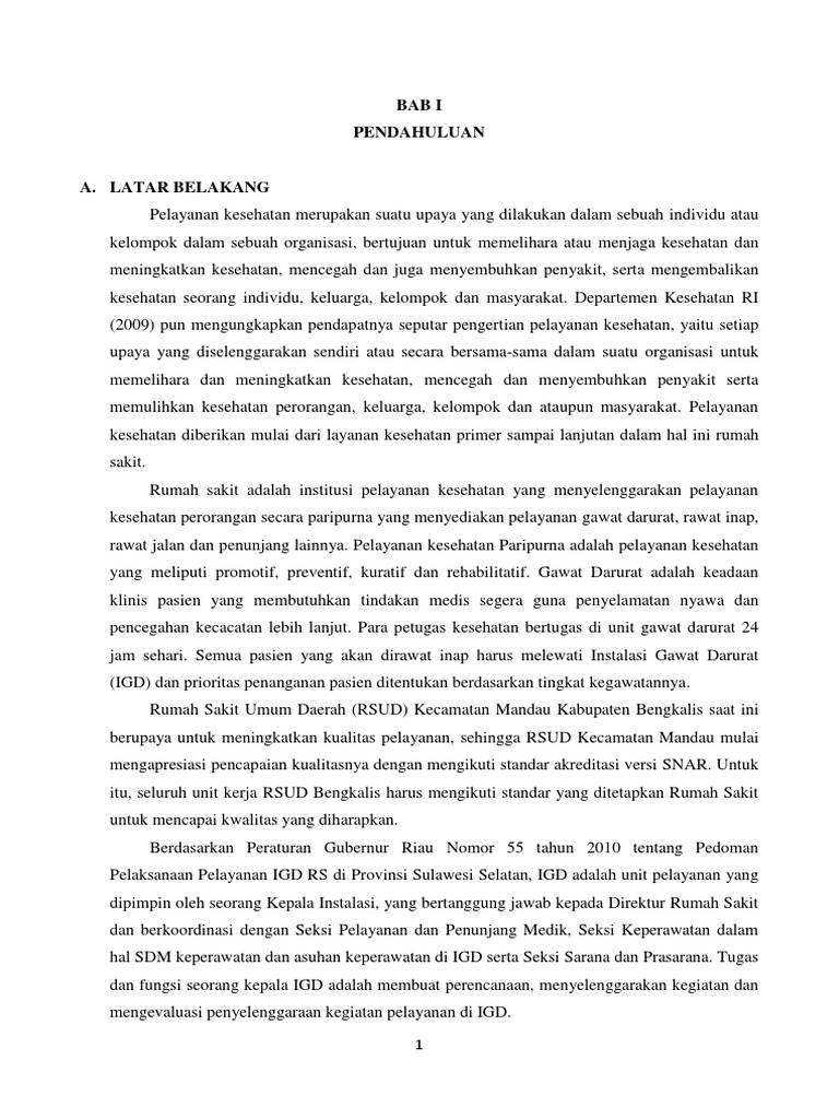 Program Kerja Igd 2019 | PDF