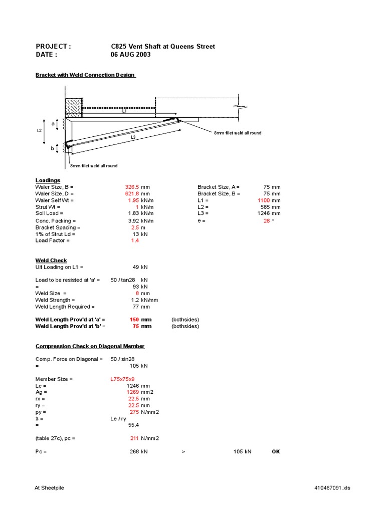 Project: C825 Vent Shaft at Queens Street Date: 06 AUG 2003 | PDF ...