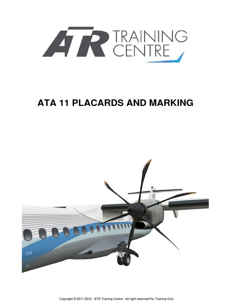 Ata 11 Placards and Marking | PDF | Monoplane | Vehicle Design