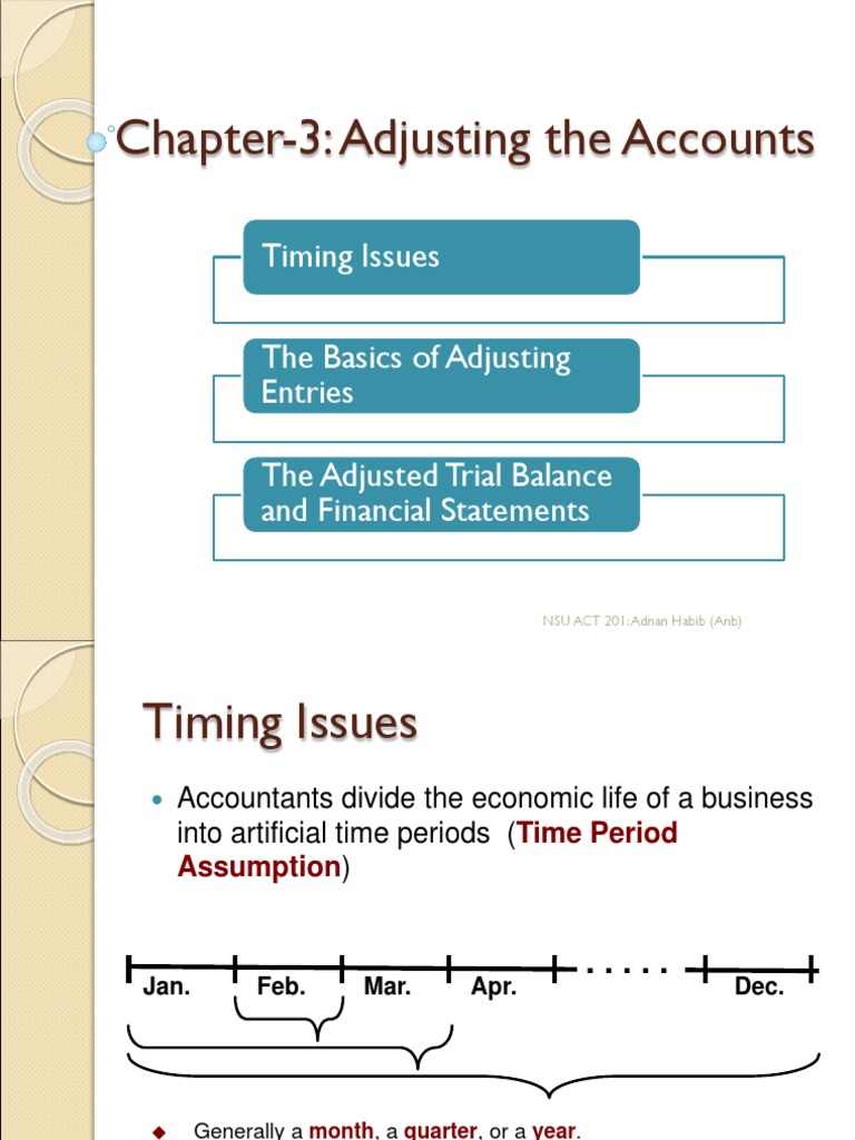 Chapter-3: Adjusting The Accounts | PDF | Debits And Credits | Deferral