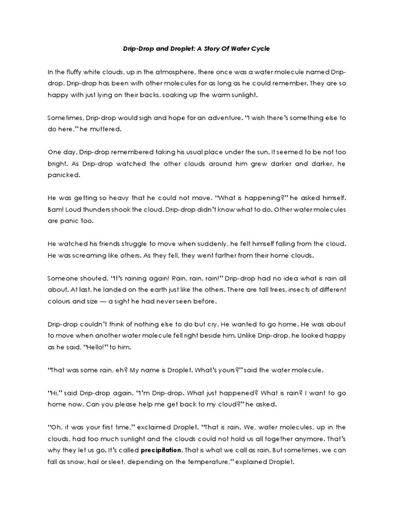 Water Cycle Adventure for Kids | PDF | Rain | Cloud