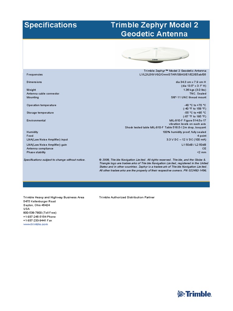 Brochure Zephyr Model 2 Geodetic | PDF | Electronic Circuits ...
