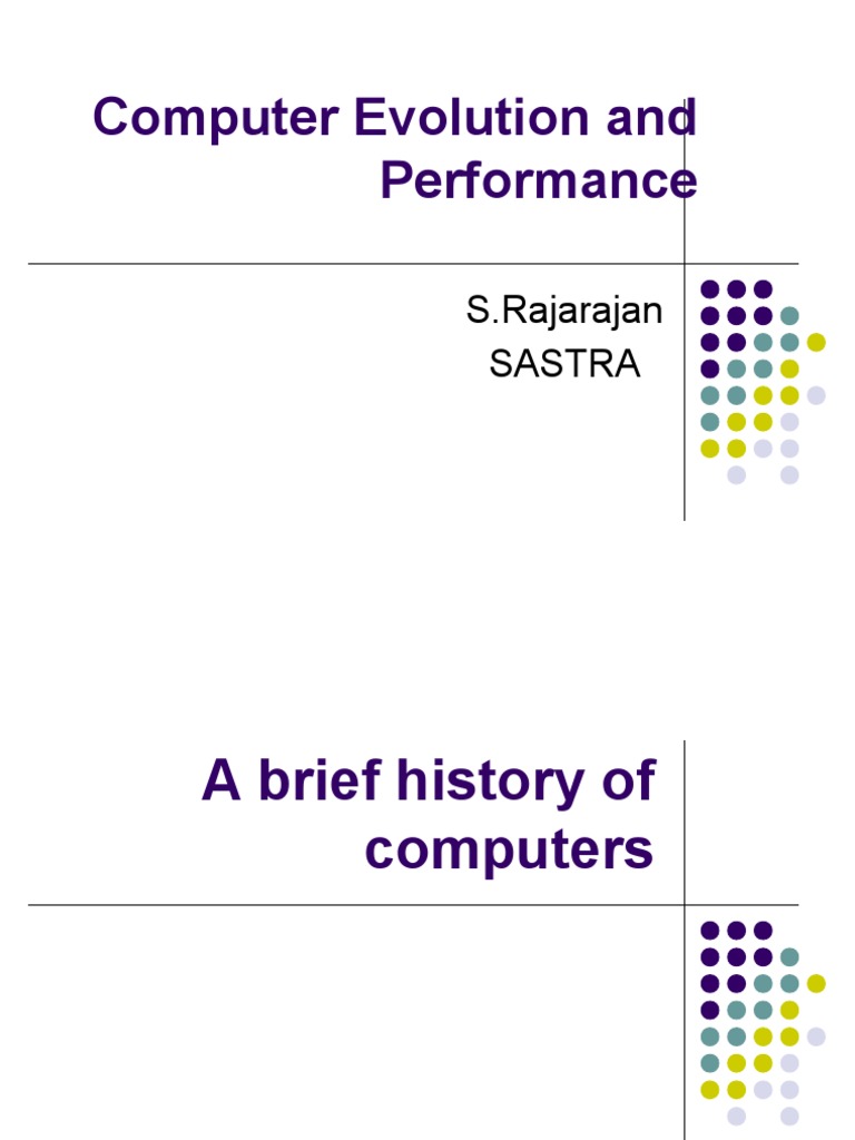 Computer Evolution and Performance: S.Rajarajan Sastra | PDF | Central Processing Unit ...
