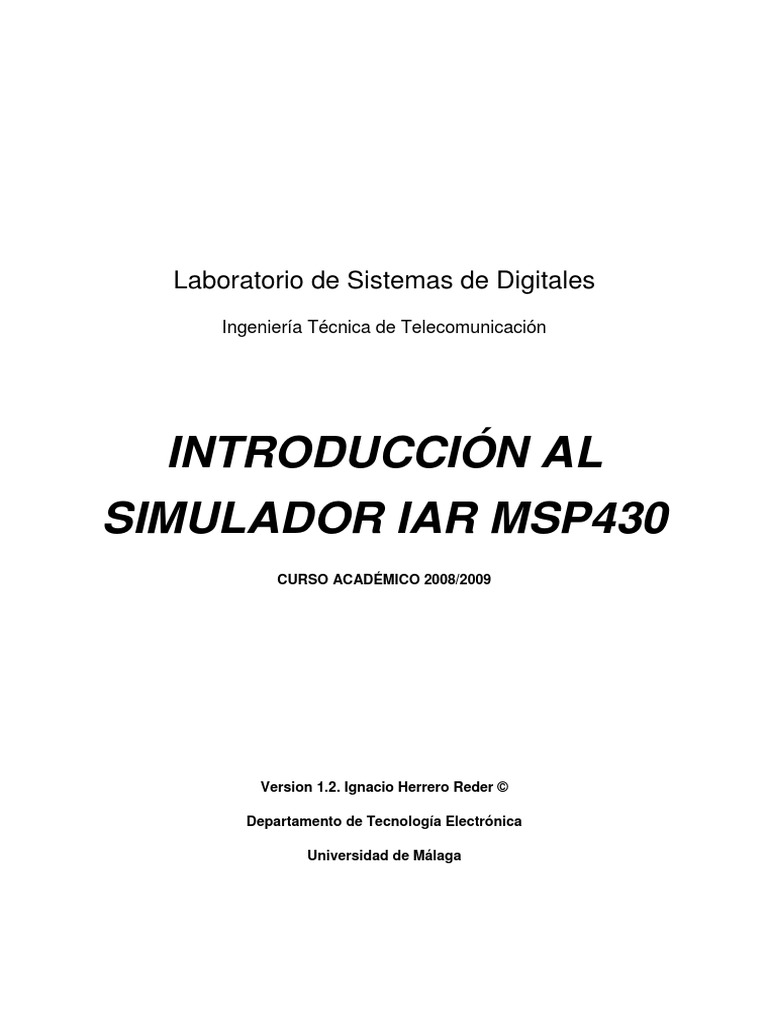 Simulador Iar Msp430v1.2 | PDF | Programa de computadora | Programación