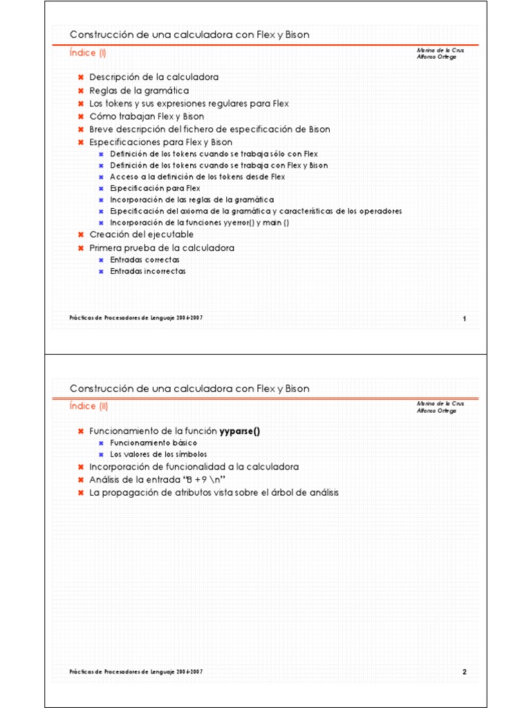 Bison Flex Calculadora | PDF | Lenguaje de programación | Compilador