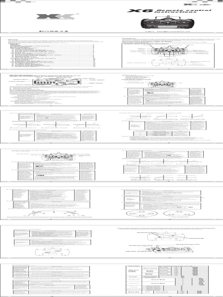 X6 Manual | PDF | Rudder | Menu (Computing)