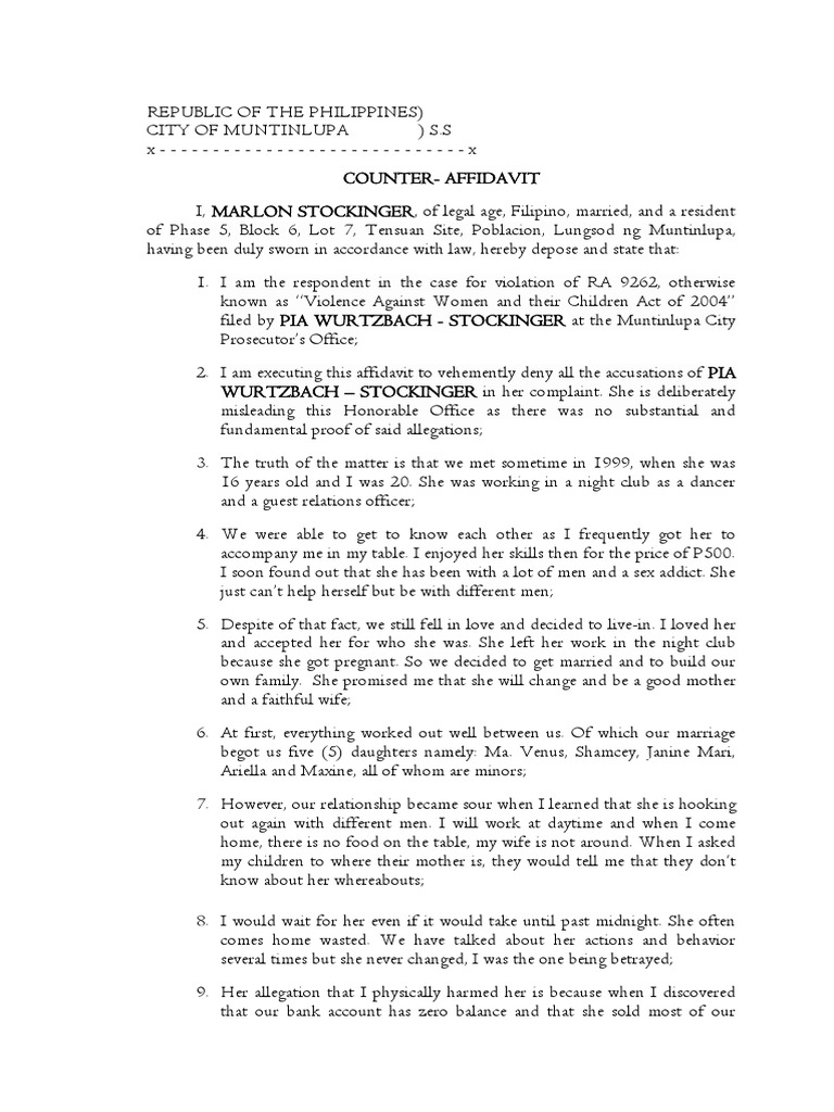 Revised Counter Affidavit | Violence | Free 30-day Trial | Scribd