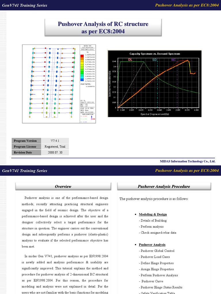 Pushover Analysis As Per EC8 | PDF | Beam (Structure) | Civil Engineering