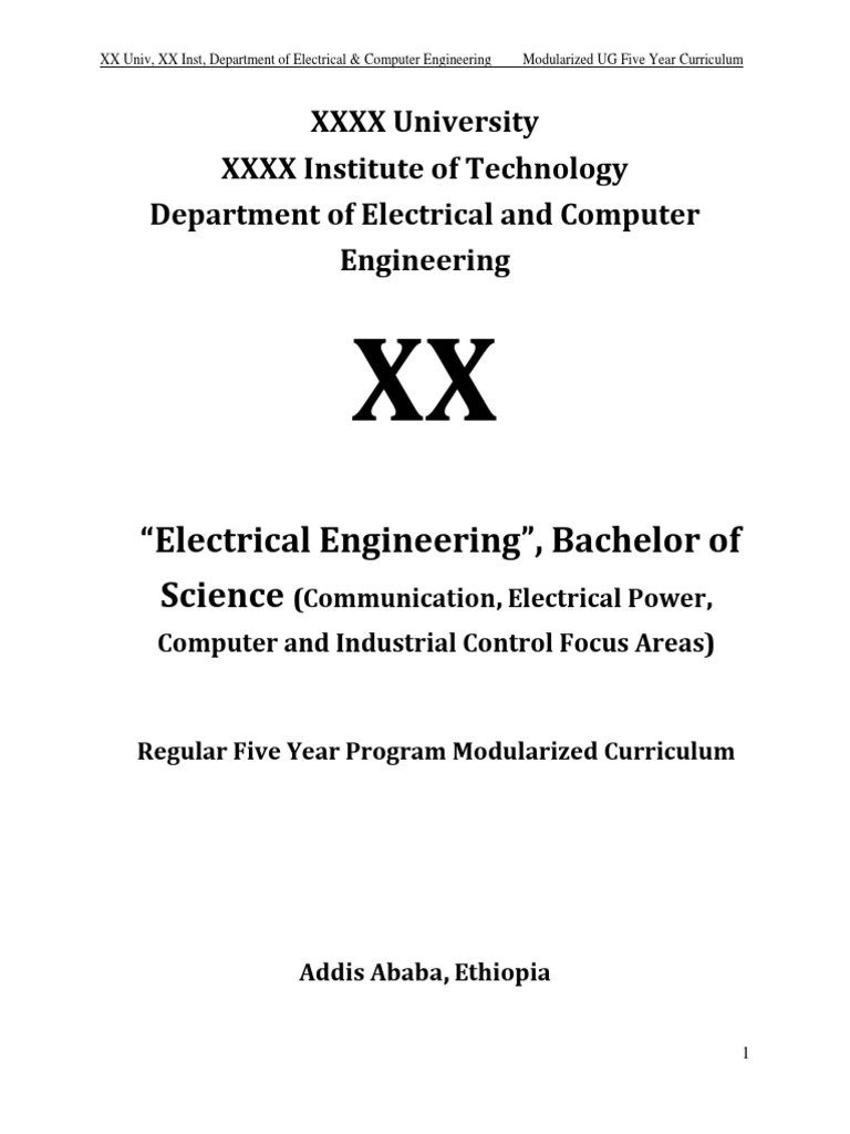Electrical Engineering Modularized Curriculum Final Total Edited | PDF ...