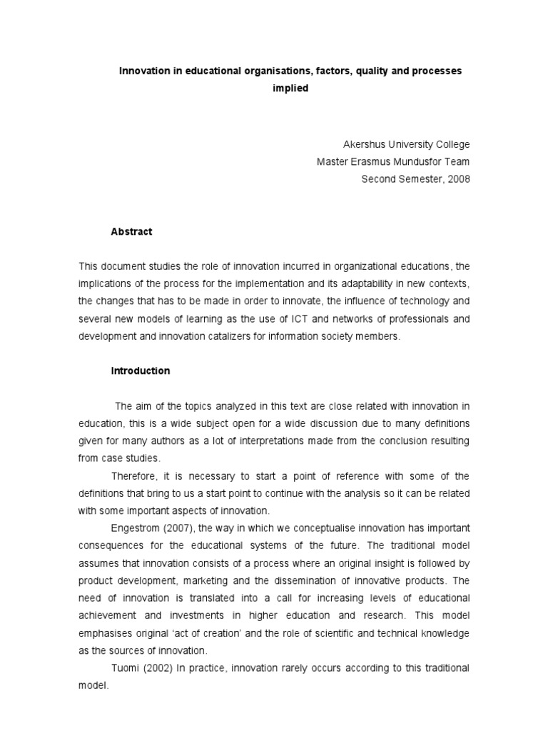 Paper Innovation | Innovation | Pedagogy | Free 30-day Trial | Scribd