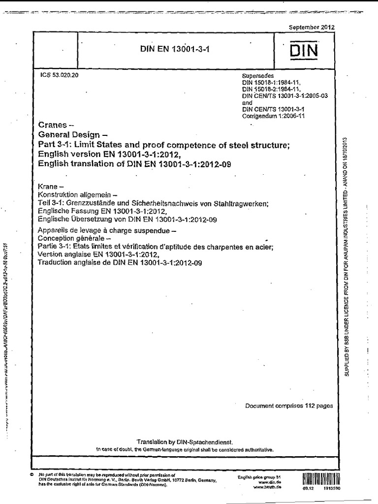 Din EN 13001-3.1 | PDF
