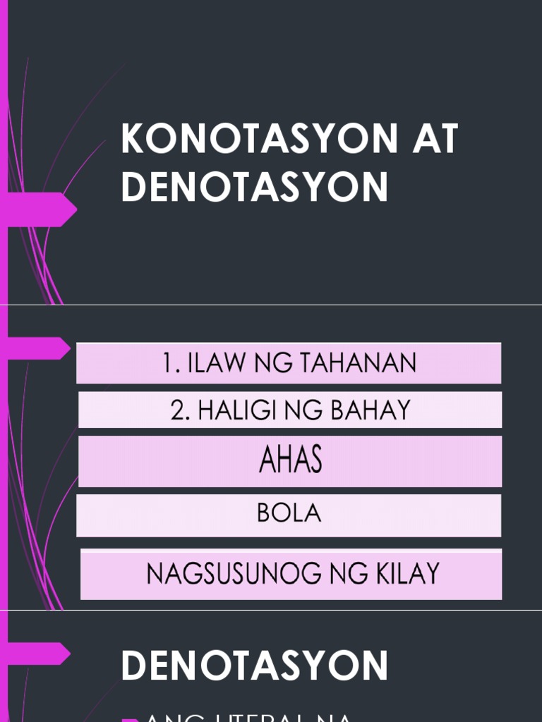 Konotasyon at Denotasyon | PDF