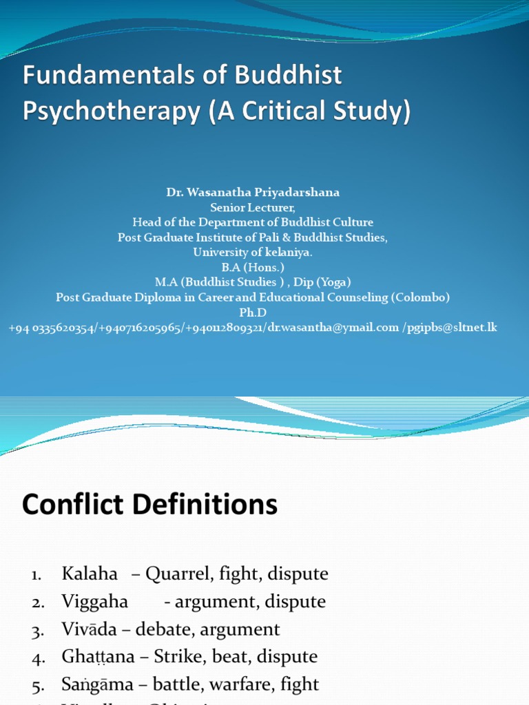 Buddhist Conflict Resolution Strategies | PDF | Vipassanā | Mindfulness