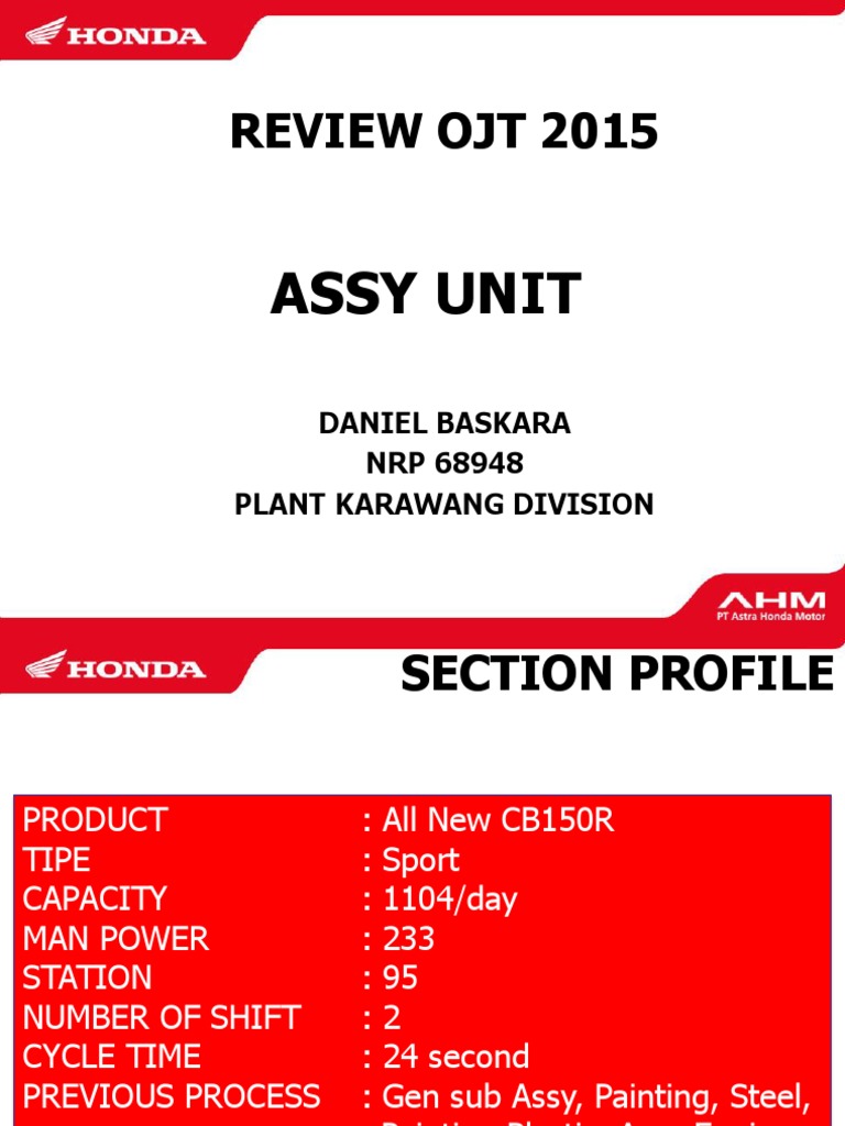 Review Ojt 2015: Assy Unit | PDF | Wheeled Vehicles | Mechanical ...